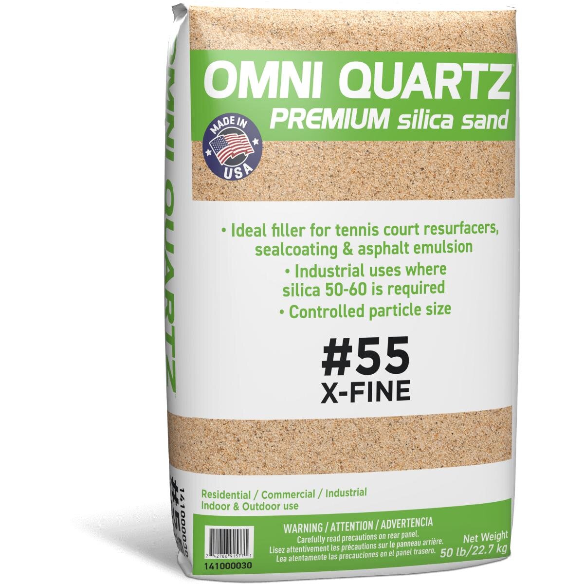 Techniseal Omni Quartz Premium Silica Sand Infill #55 X-Fine Sand 50 lb ...
