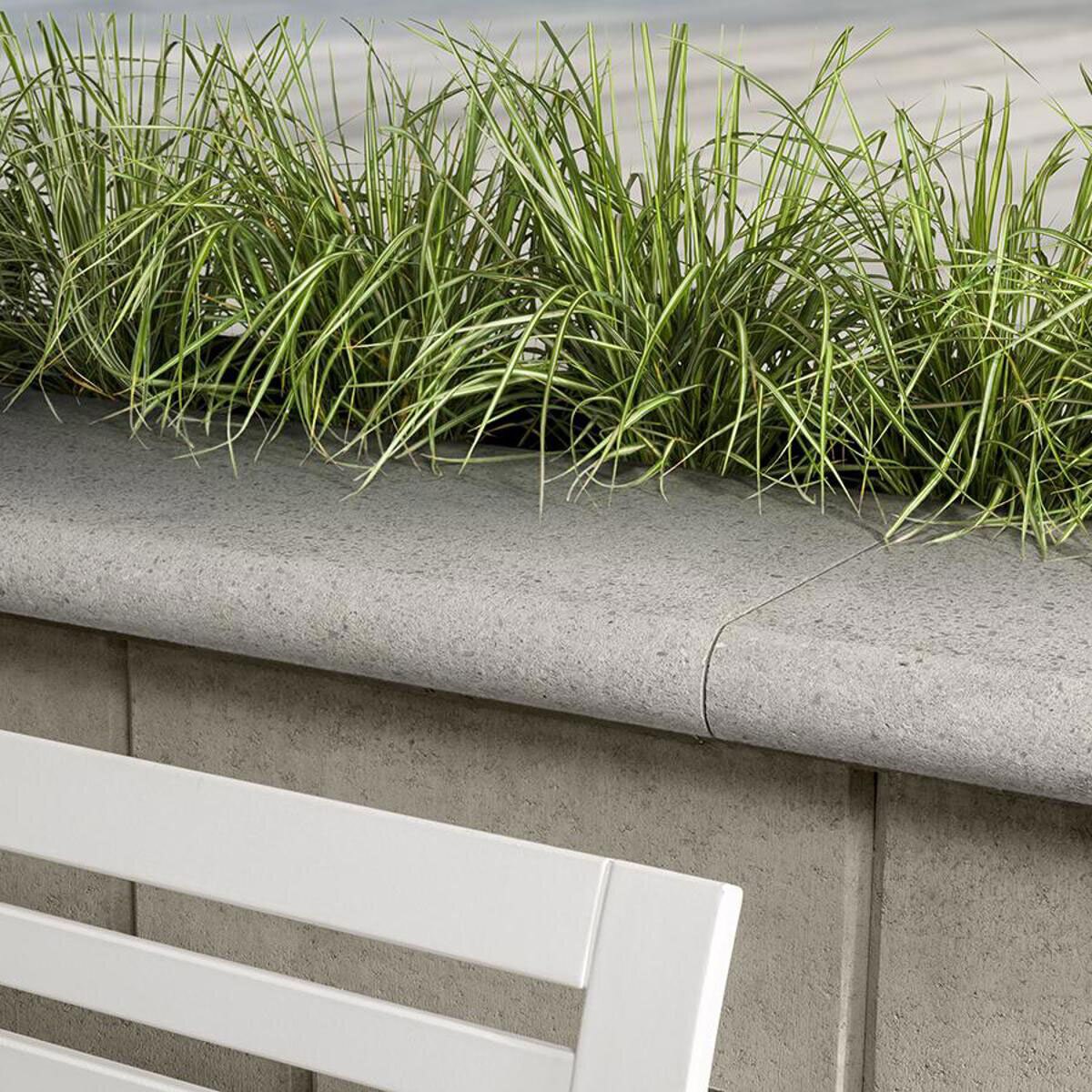 Techo-Bloc Bullnose Grande Polished Cap/Coping Greyed Nickel (12 pc ...