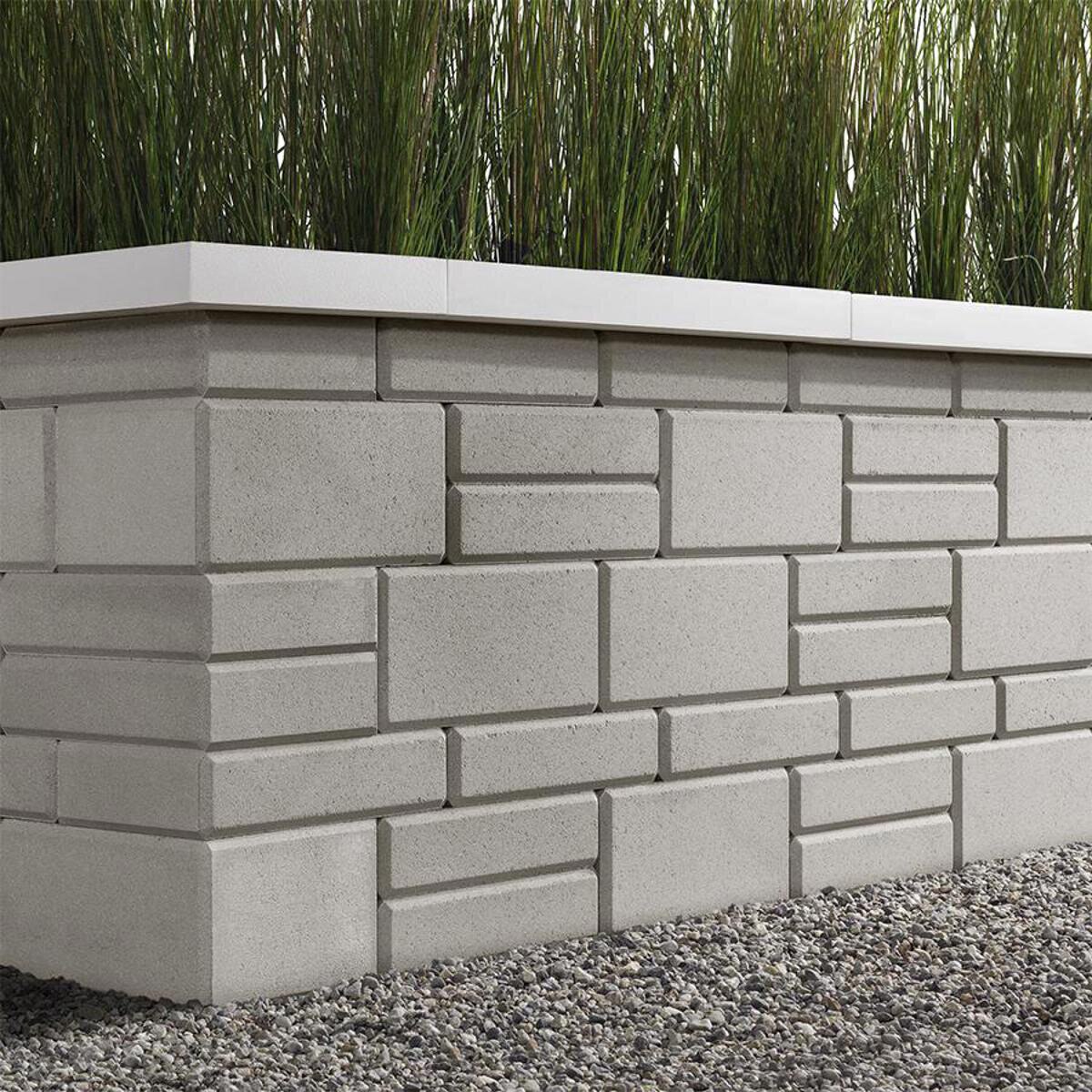 Techo-Bloc Raffinato 90 Wall Unit Smooth Greyed Nickel 90 mm (64 pc ...