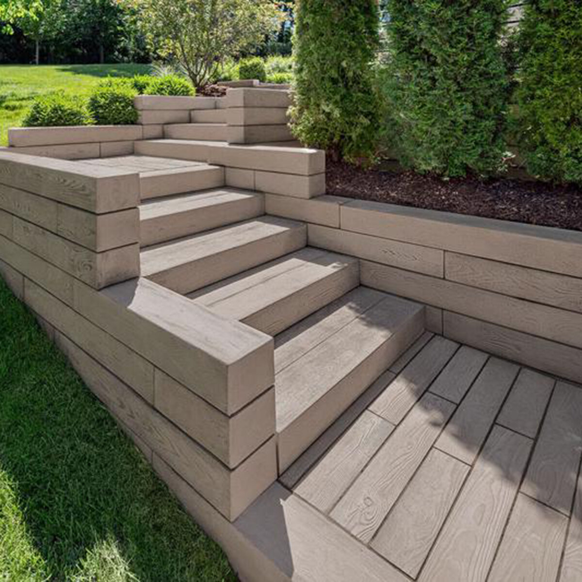 Techo-Bloc Borealis Stone Step Hazelnut Brandy (8 pc./p | SiteOne