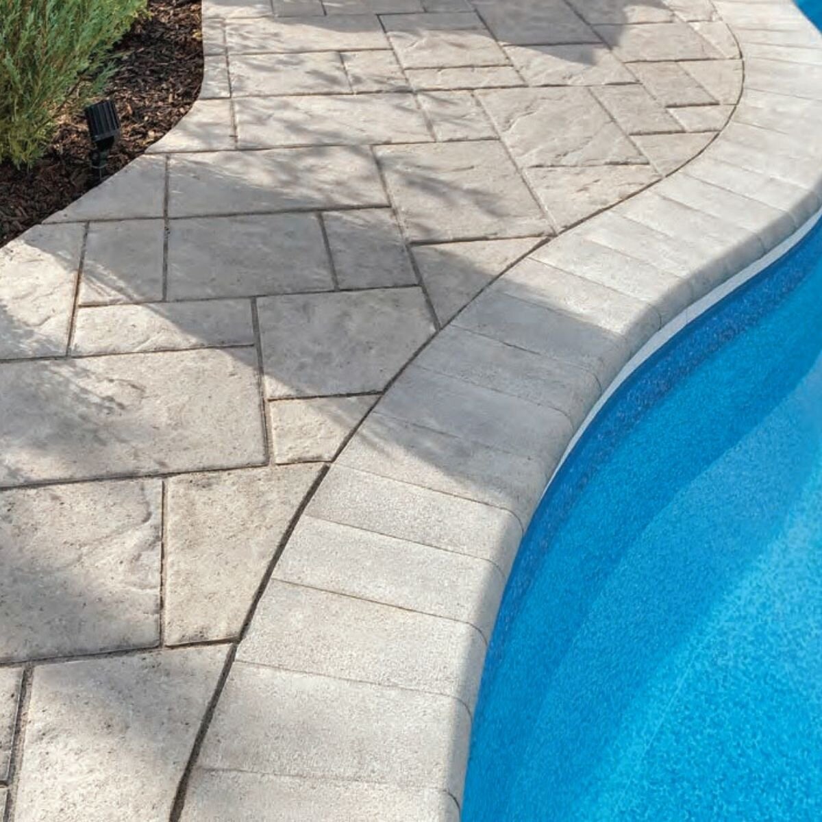 Techo-Bloc Bullnose Wall Cap/Coping Smooth Shale Grey 60 mm (180 pc ...