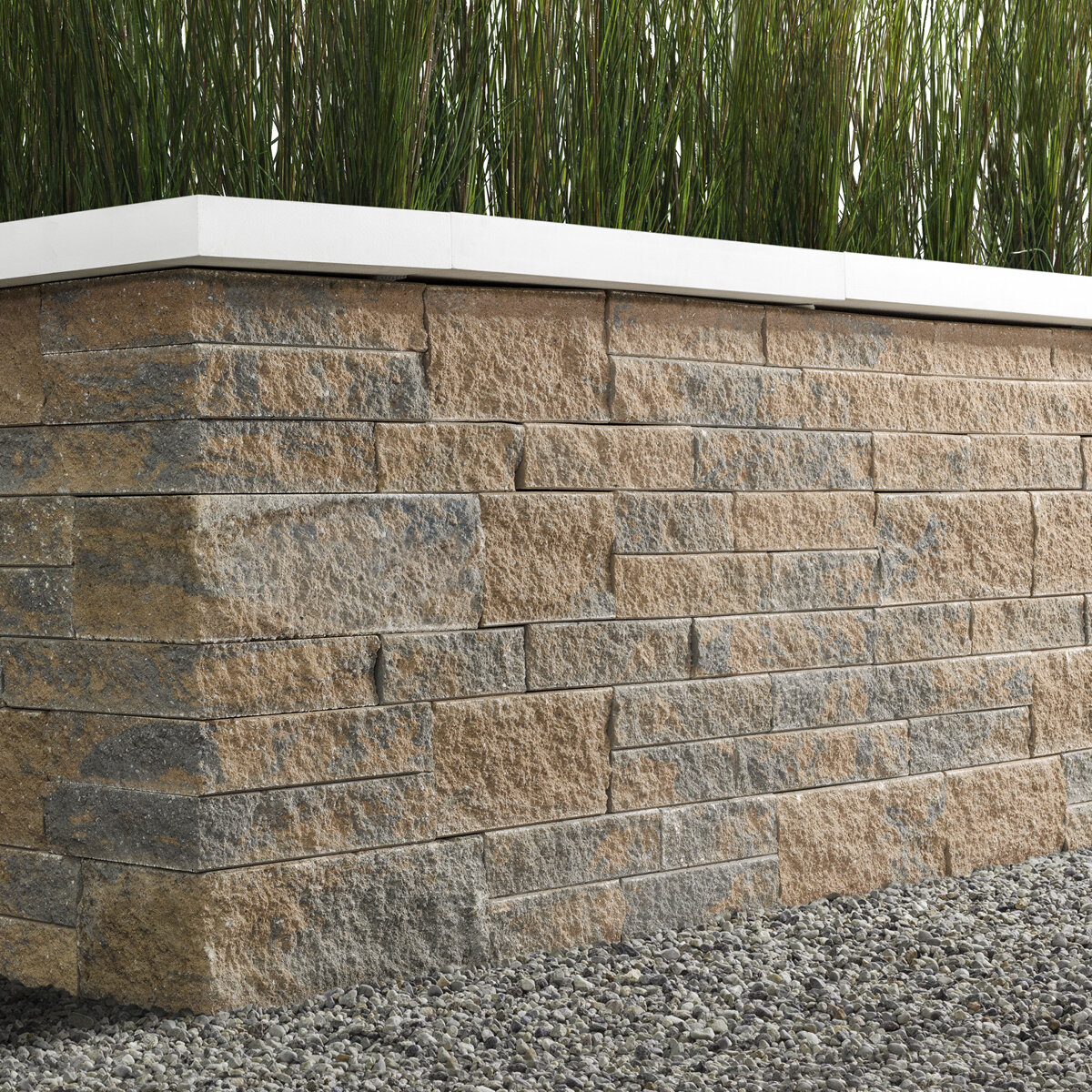 Techo-Bloc Mini-Creta Architectural Wall Block Sandlewood 6 in. 5-7/8 ...
