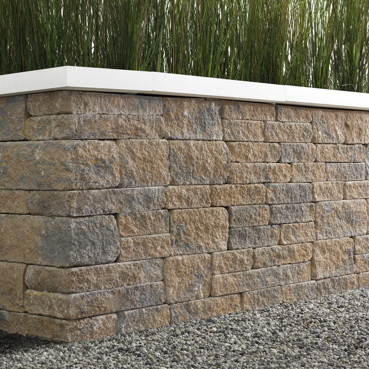 Techo-Bloc Mini-Creta Double-Sided Wall Sandlewood 6 in. 5-7/8 in. x 9 ...
