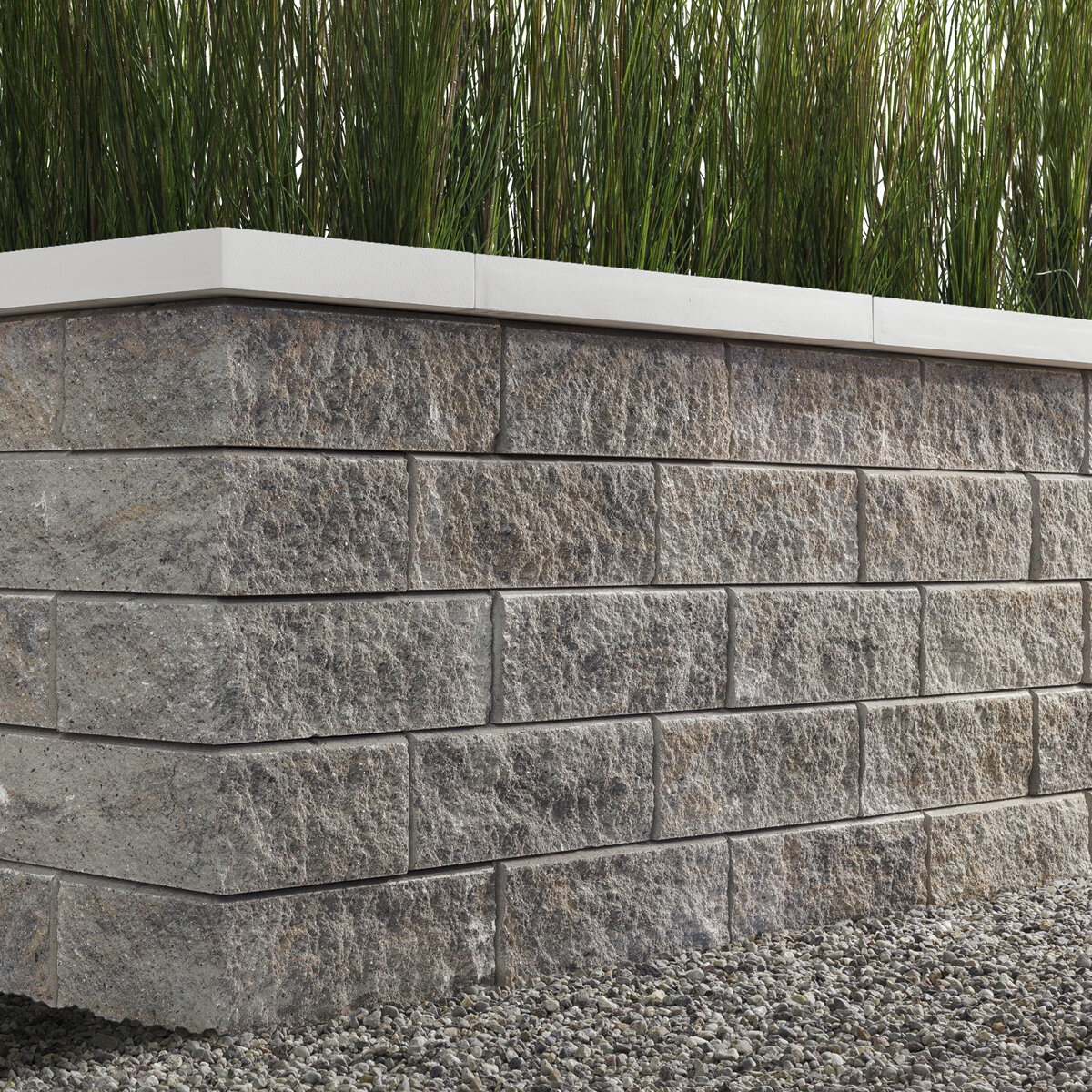 Techo-Bloc Semma Wall Block Double-Sided Split Face Champlain Grey 5-7/ ...