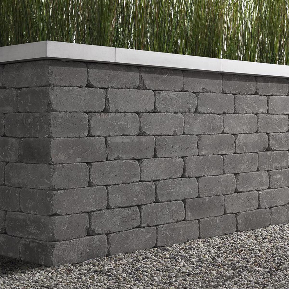Techo-Bloc Manchester Wall Smooth Onyx Black Aged (90 pc./pallet) | SiteOne