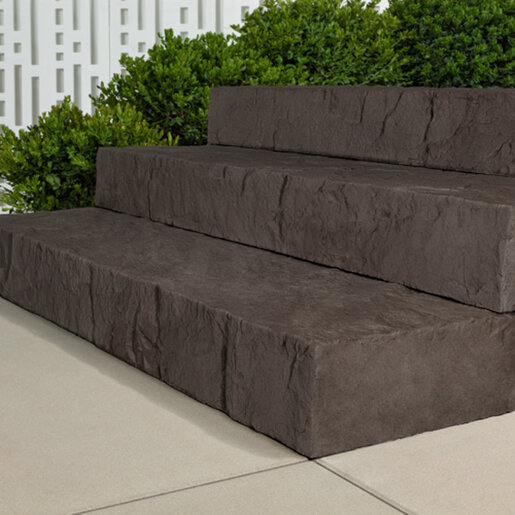 Techo-Bloc Rocka Step Rock Garden Brown 60 in. 6 in. x 60 in. x 15-1/4 ...