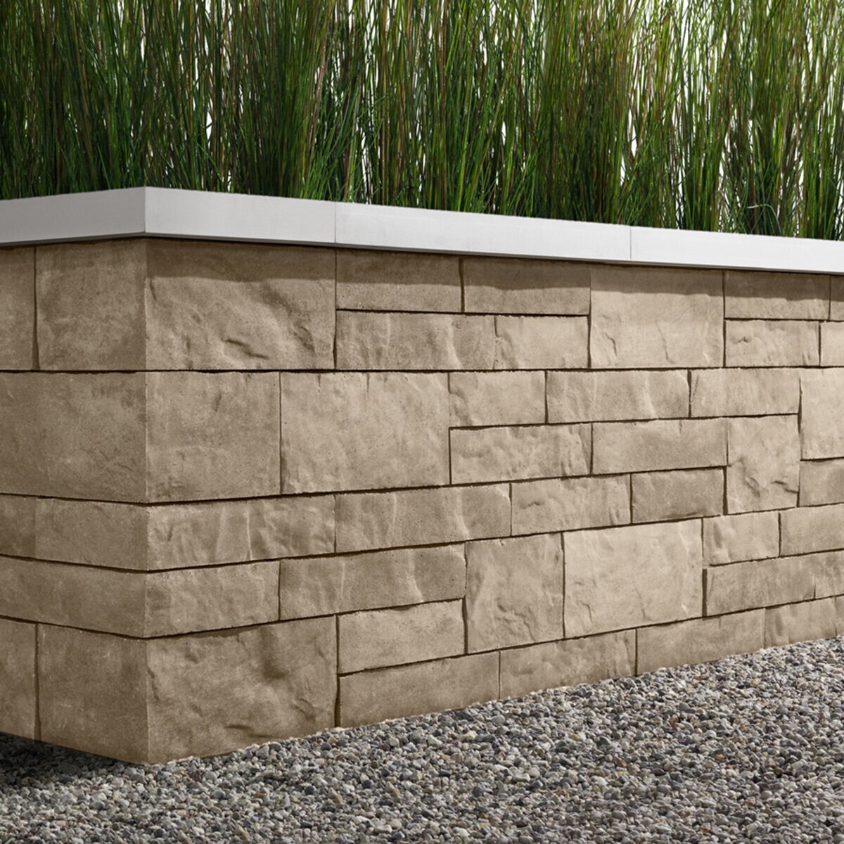 Techo-Bloc Brandon Wall Slate Caffe Crema 180 mm (20.44 sq. ft./pallet ...