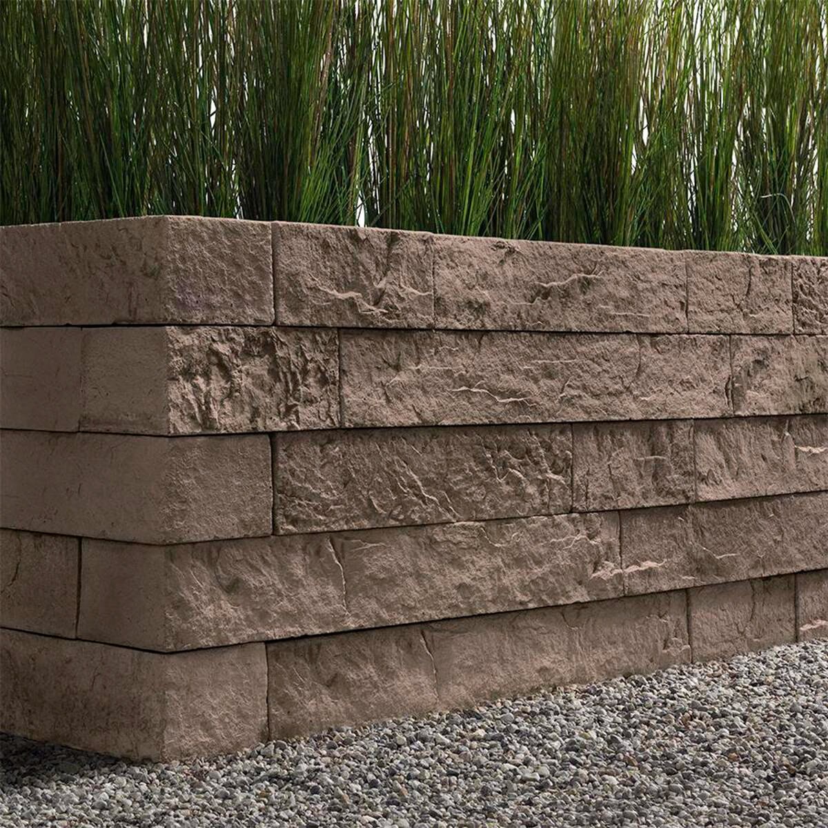 Techo-Bloc Rocka Wall/Curb Chocolate Brown 8 in. x 6 in. (19.88 sq. ft ...