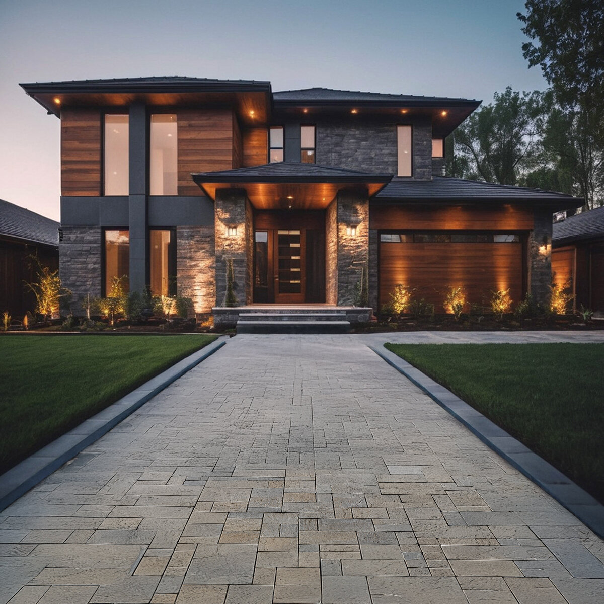 Techo-Bloc Eva Paver Slate Champlain Grey (132.48 sq. ft./pallet ...