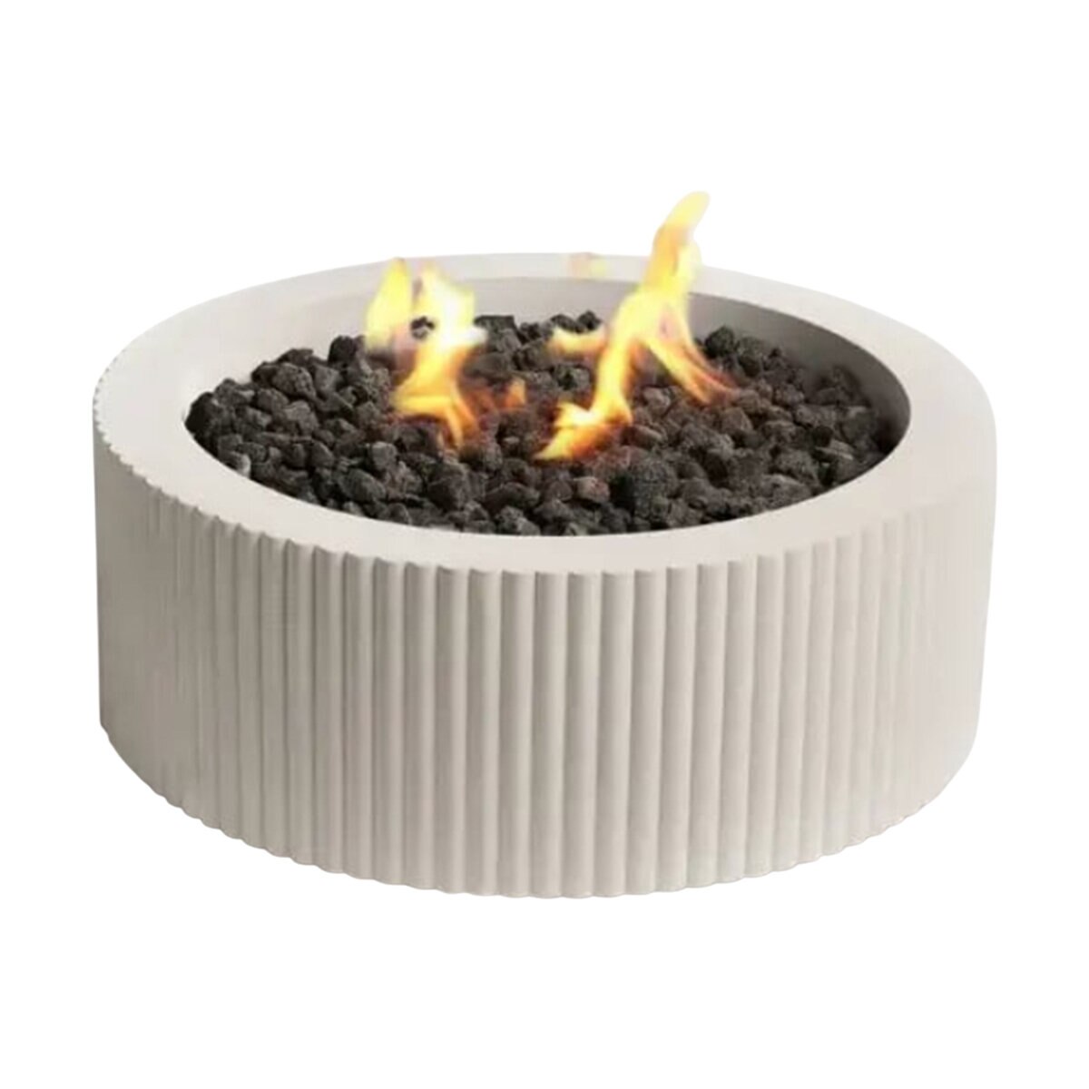 Techo-Bloc Sculptura Fire Pit Scalloped 40 in. Cool Grey NG/LP | SiteOne US