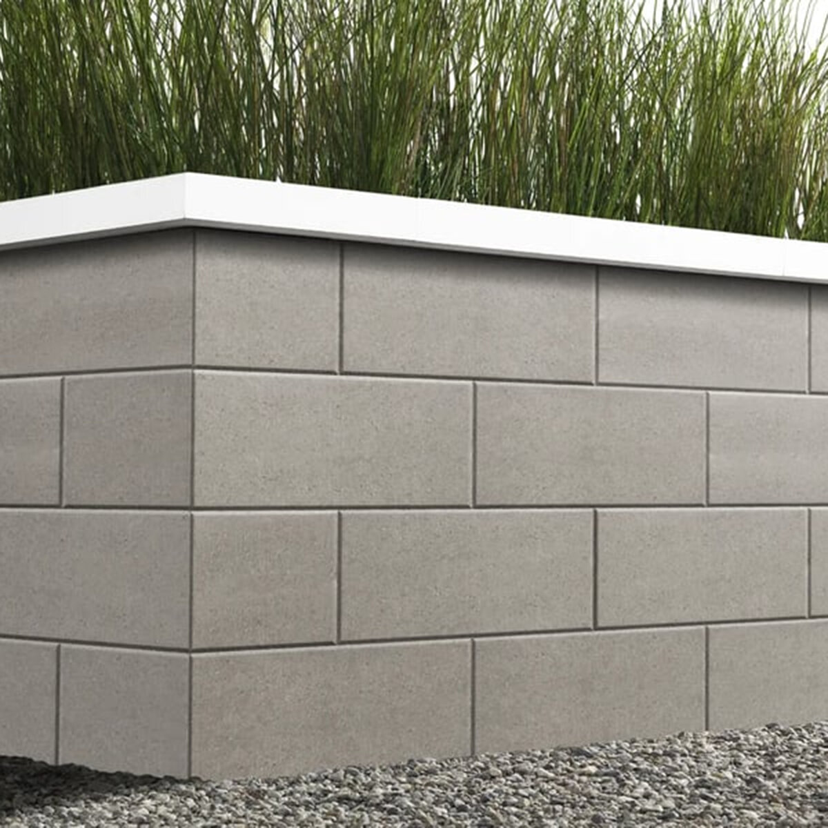 Techo-Bloc Systema Wall Smooth Greyed Nickel 14 in. x 10 in. x 7-1/16 ...
