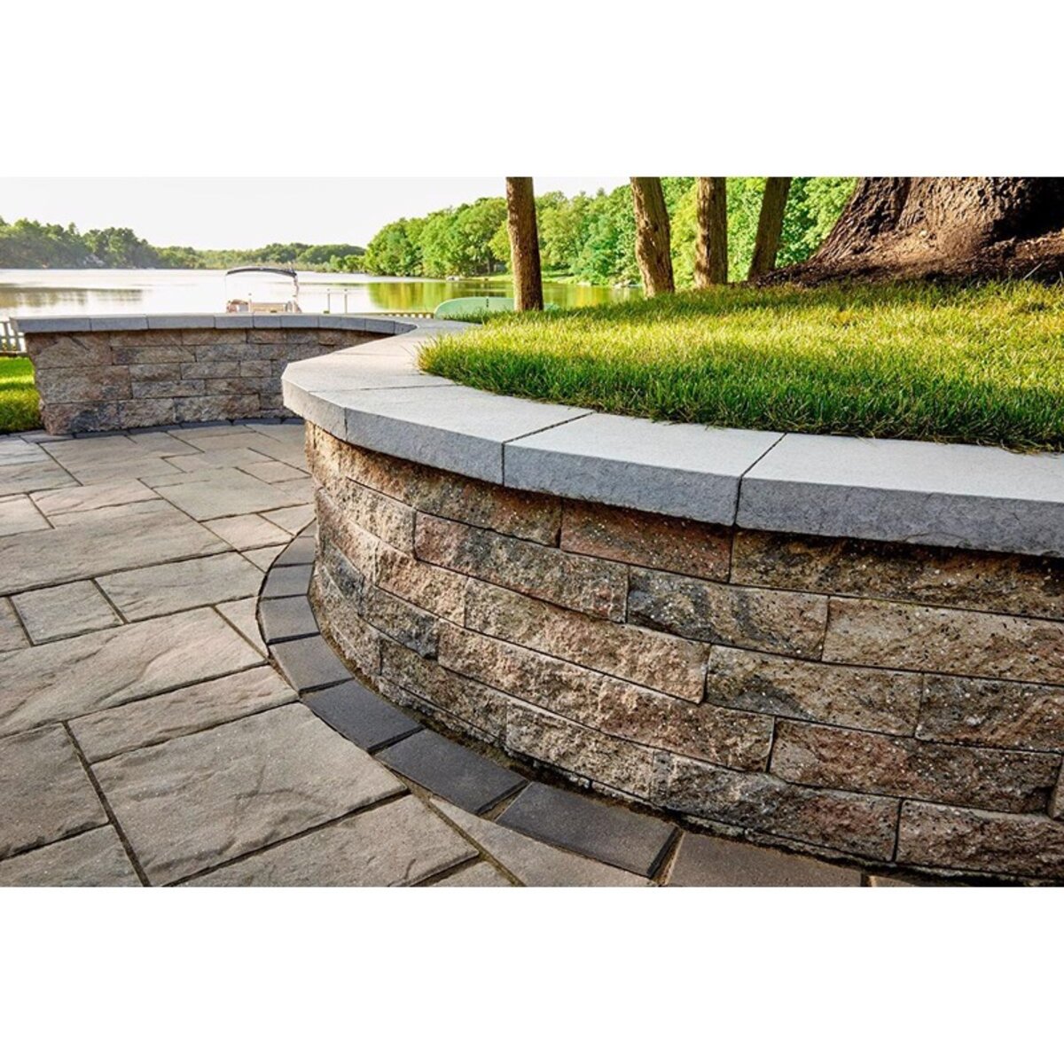 Techo-Bloc Mini-Creta Double-Sided Wall Autumn Red 6 in. (30 sq. ft ...