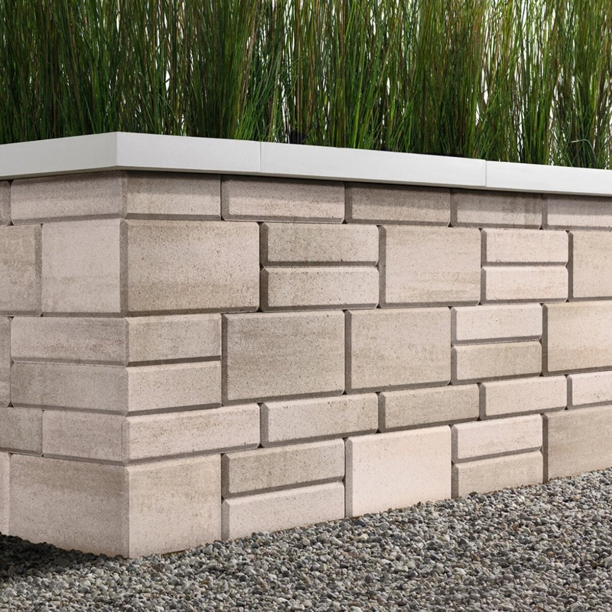 Techo-Bloc Raffinato Step Smooth Caffe Crema 42 in. x 7-1/16 in. x 14-1 ...