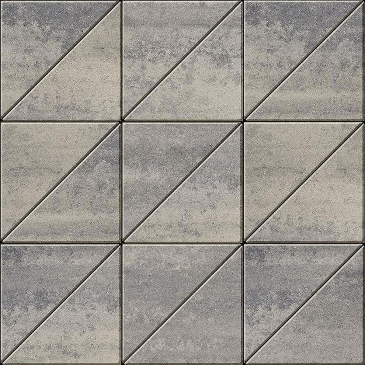 Techo-Bloc Industria Triangle HD2 Paver Smooth Shale Grey (81.38 sq. ft ...