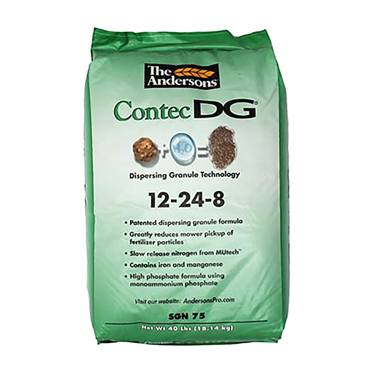 Andersons Contec DG 12-24-8 50% MU Tech SGN 75 Fertilizer 40 lb. (QGCY ...