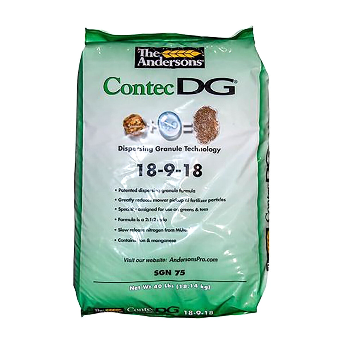 Andersons Fertilizer 18-0-18E Elite Contec DG 60.1%MU Micros 40 lb ...