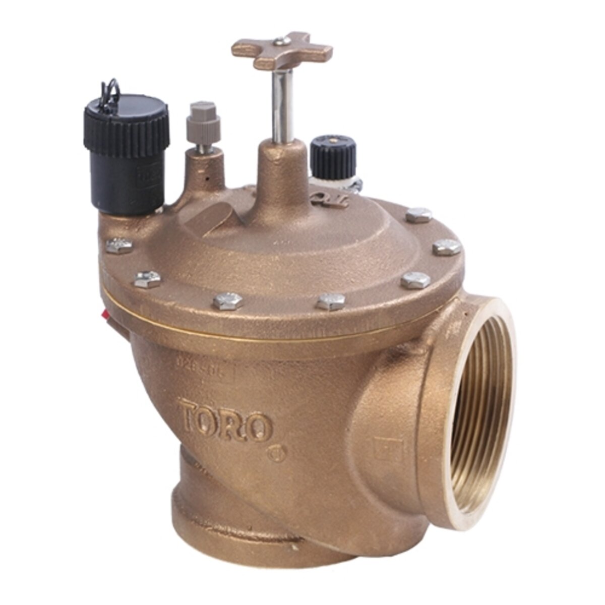 Toro Angle Valve 220 Brass 2-1/2 in. w/ Flow Control FIPT x FIPT ...