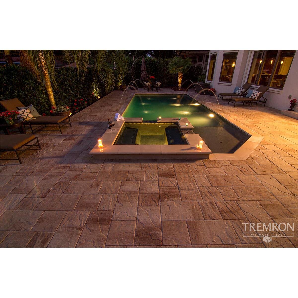 Tremron Templehurst Smooth Paver 3 pc. Sand Dune 60 mm (116 sq. ft ...