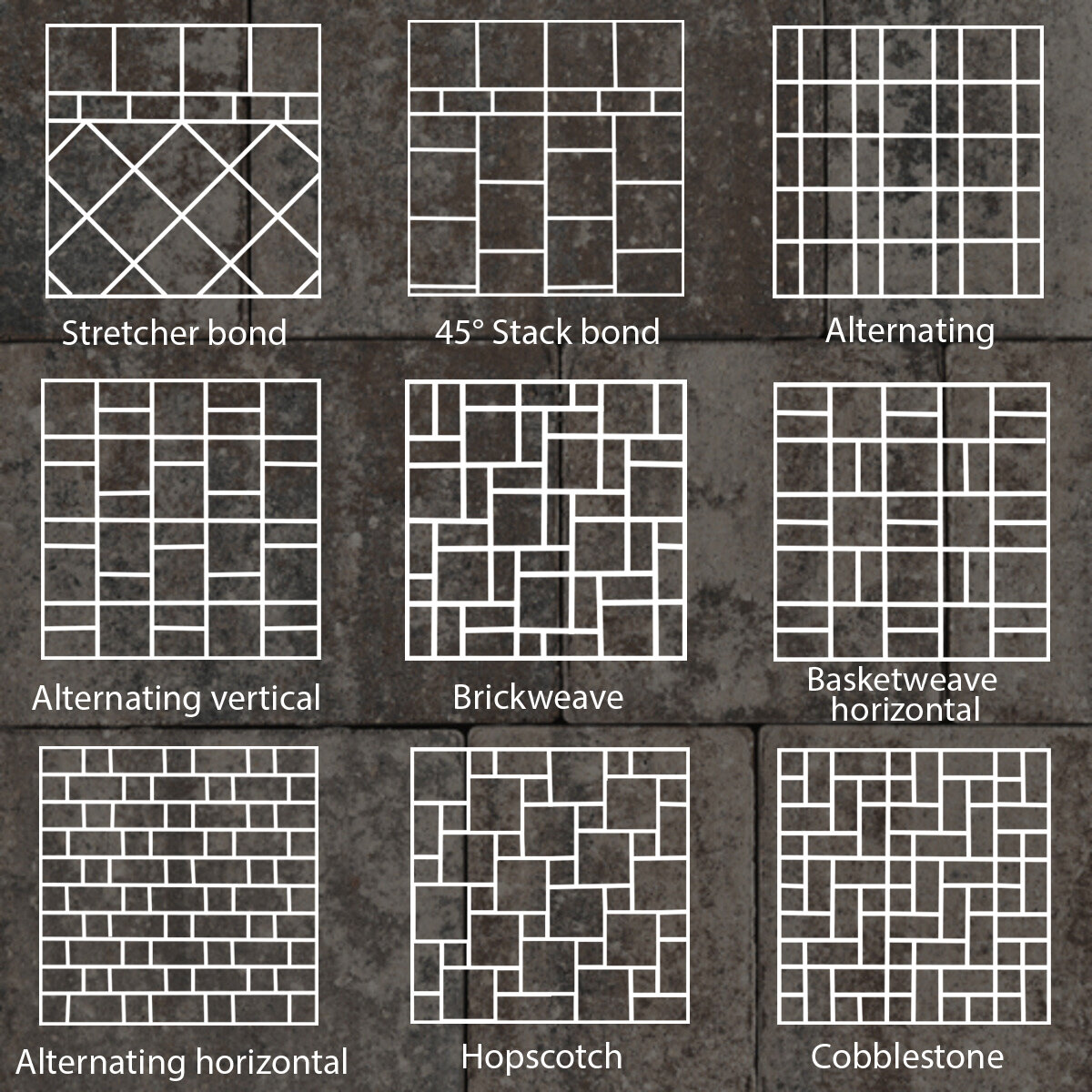 Tremron Olde Towne Paver 3pc. Lions Bridge 60 mm (124 sq. ft./pallet ...