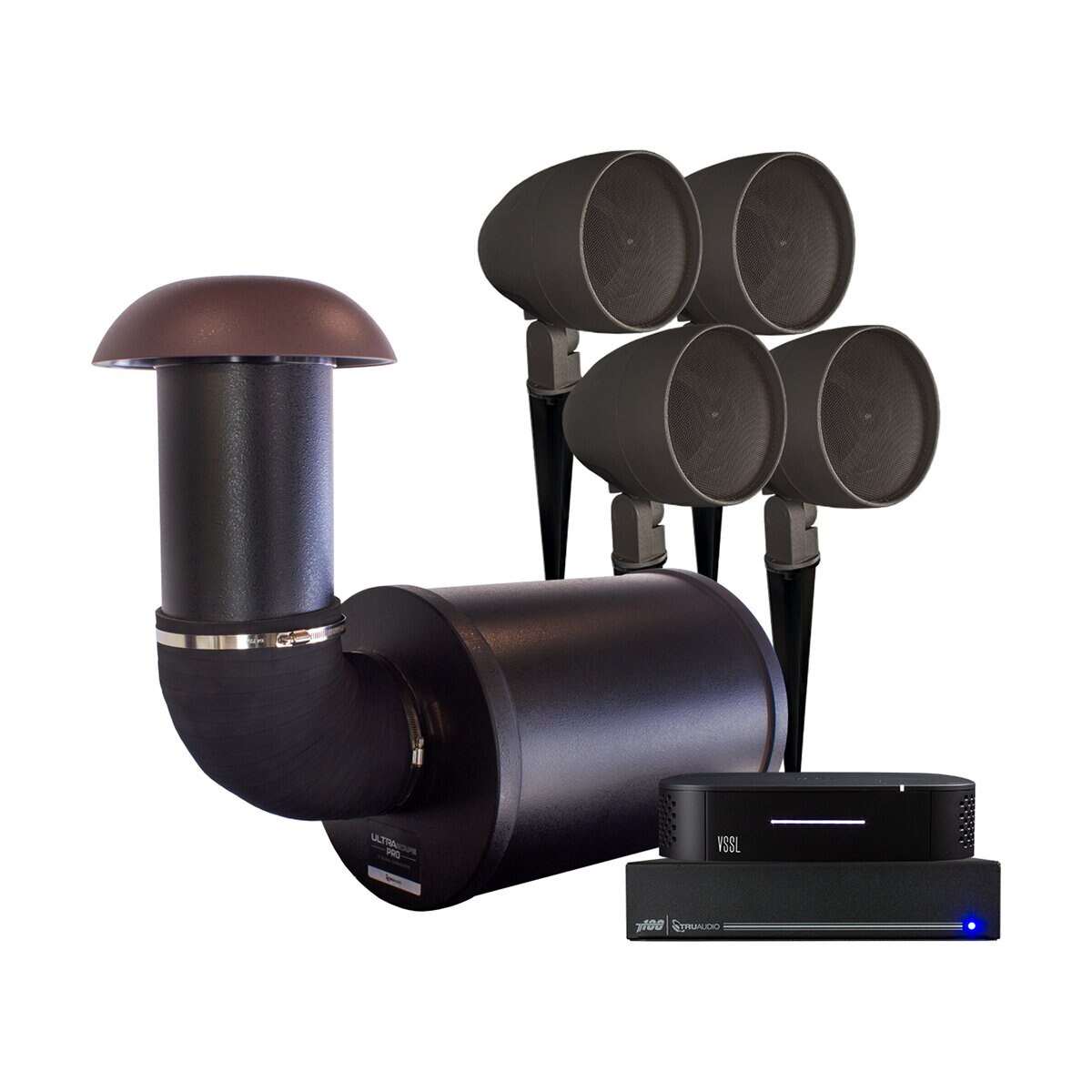 TruAudio UltraScape12 Bundle w/12" Burial Subwoofer, (4) 6.5" Satellite ...