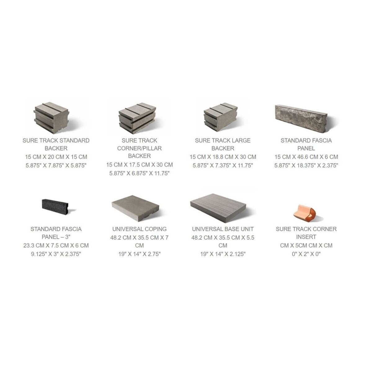 Unilock U-Cara Wall Large Corner Pillar Backer Block 5-7/8 in. x 6-7/8 ...