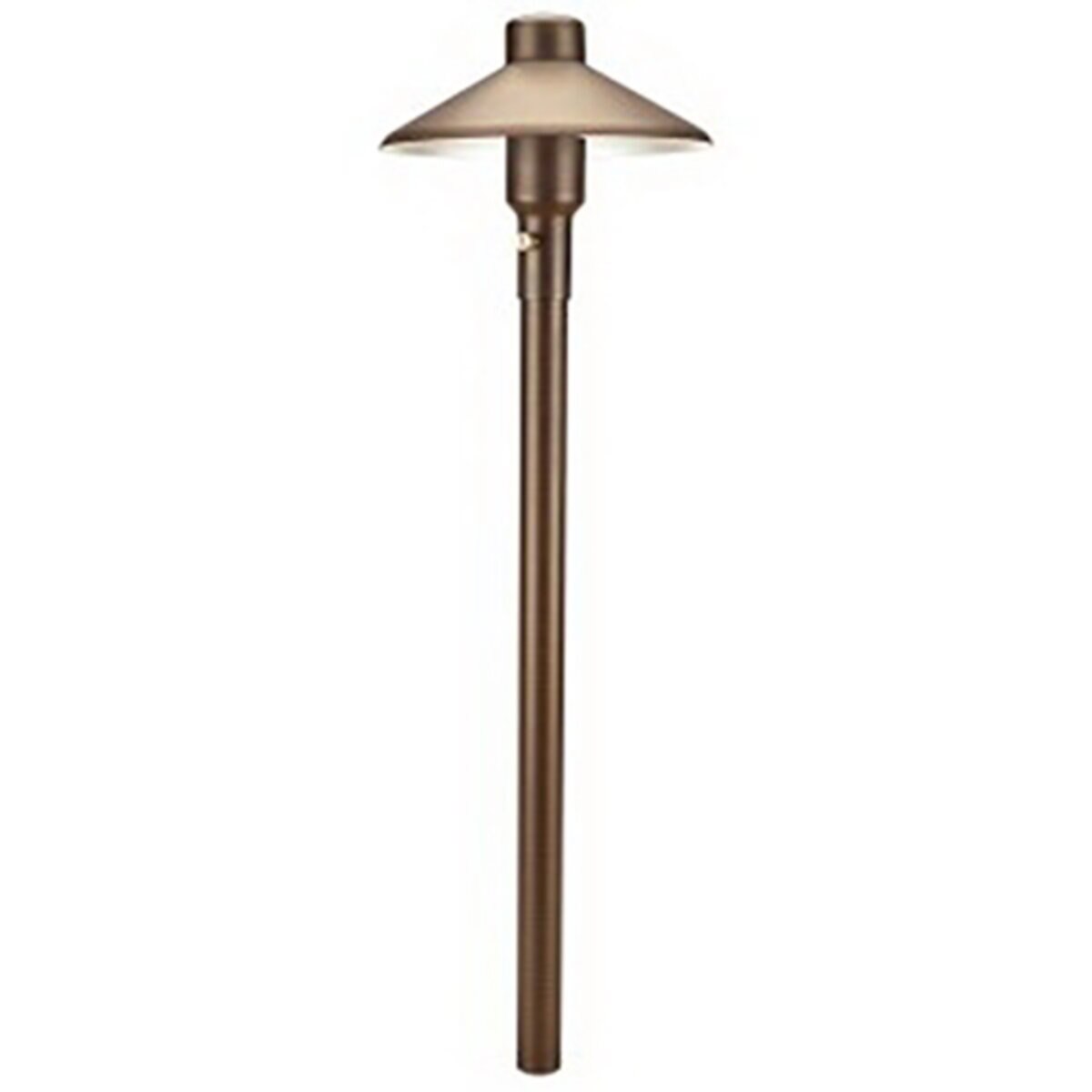 Unique 4 in. Mercury Path Light 12 in. Riser Brass Housing Weathered ...