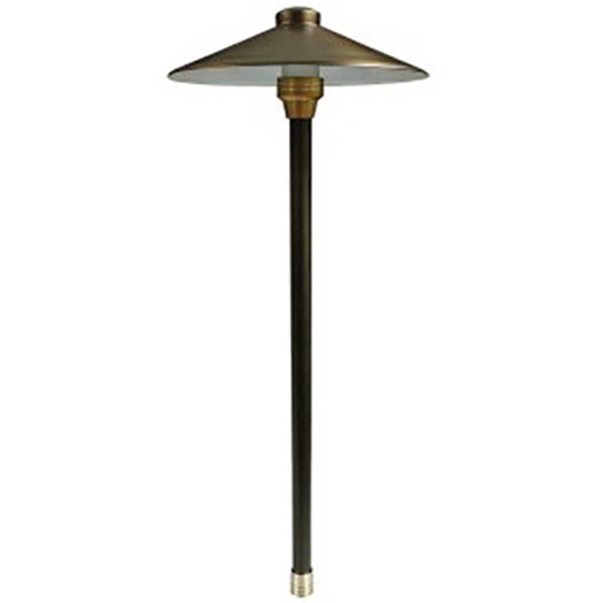 Unique 4 in. Centaurus Path Light 18 in. Riser Brass Housing Weathered Brass Finish No Lamp ...
