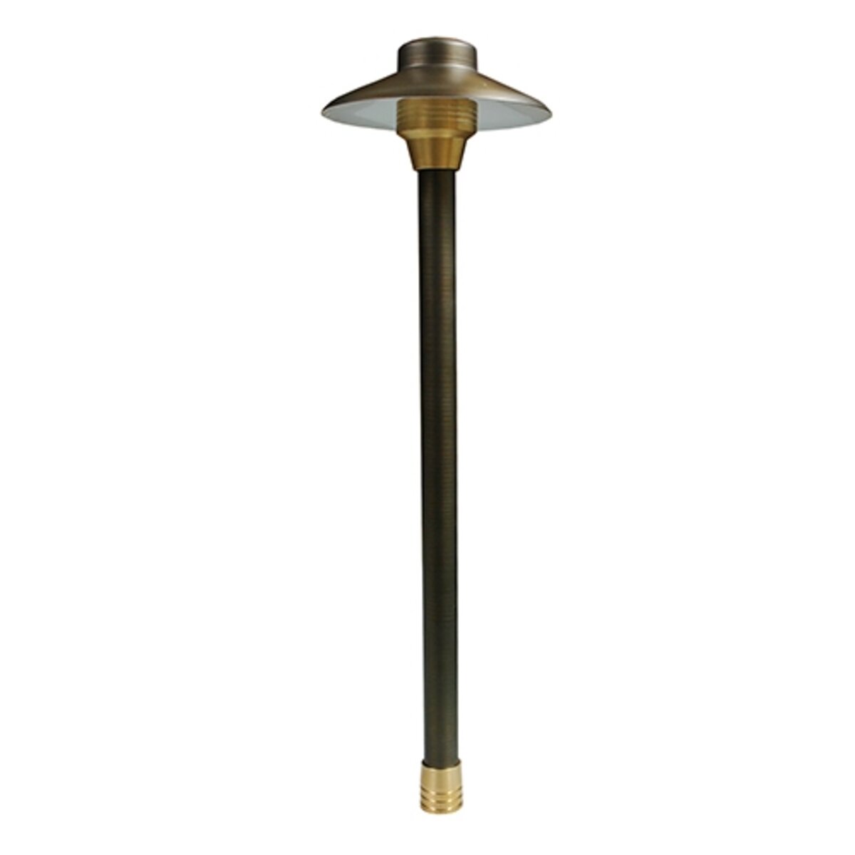 Unique 6 in. Centaurus Path Light 18 in. Riser Brass Housing Weathered ...