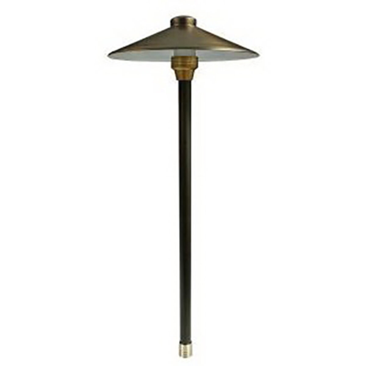 Unique 8 in. Centaurus Path Light 24 in. Riser Brass Housing Weathered Brass Finish No Lamp ...