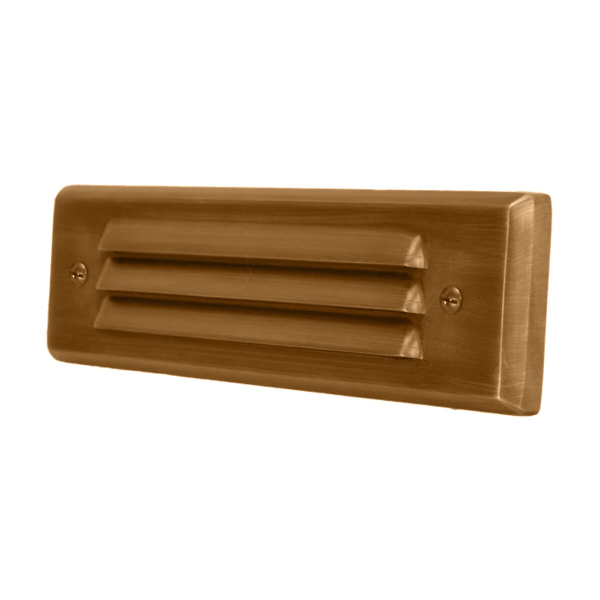 Unique Voyager 8 in. Flush Mount Louver Step Light Weathered Brass 4W ...