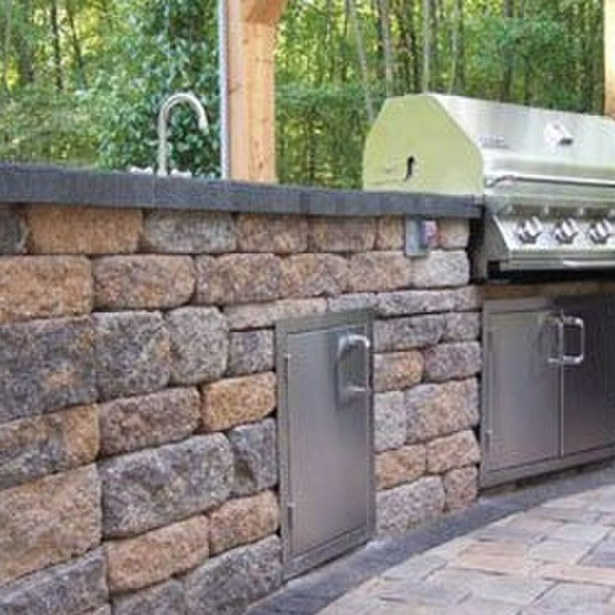 Midwest Versa-Lok Wall Accent Block Bethany Ledge 4 in. x 12 in. x 12 ...