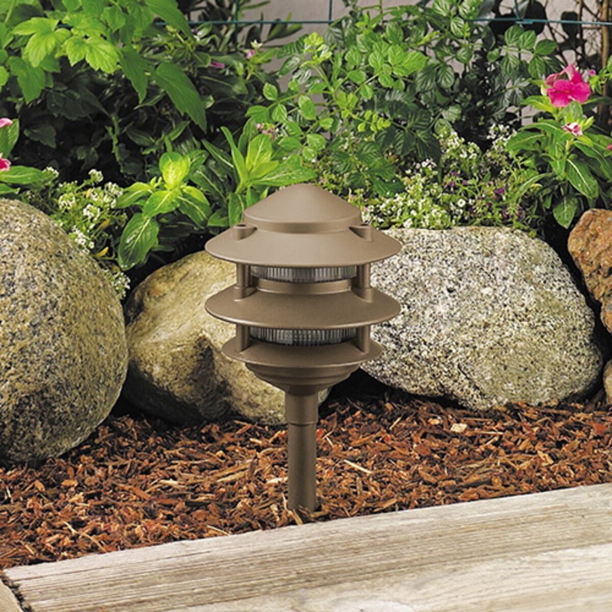 Vista PR-6222 Path Light 12" Riser Aluminum Architectural Bronze Finish ...