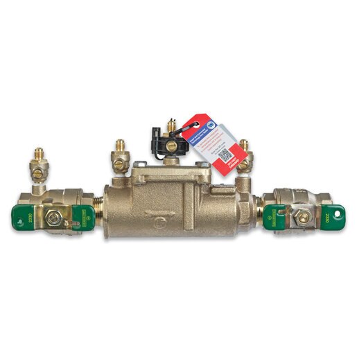 Watts 007M1 Double Check Assembly w/ Ball Valves 1 in. Bronze w/ Freeze Sensing Capability ...