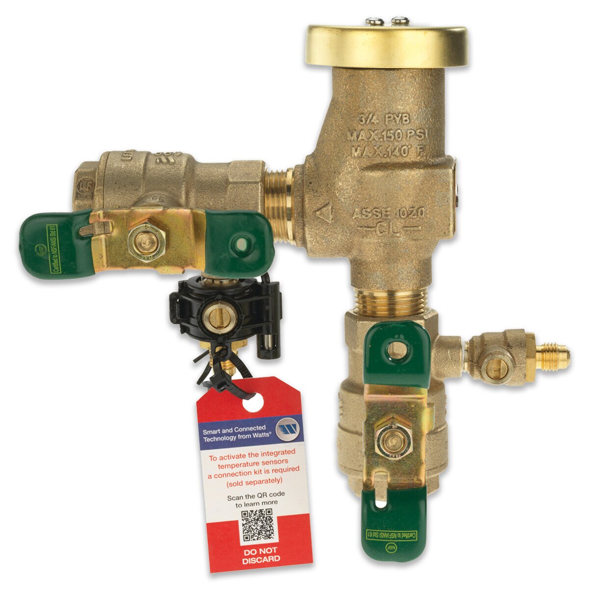 Watts 800M4FR Freeze Resistant Pressure Vacuum Breaker w/ Ball Valves 3/4 in. Bronze w/ Freeze ...