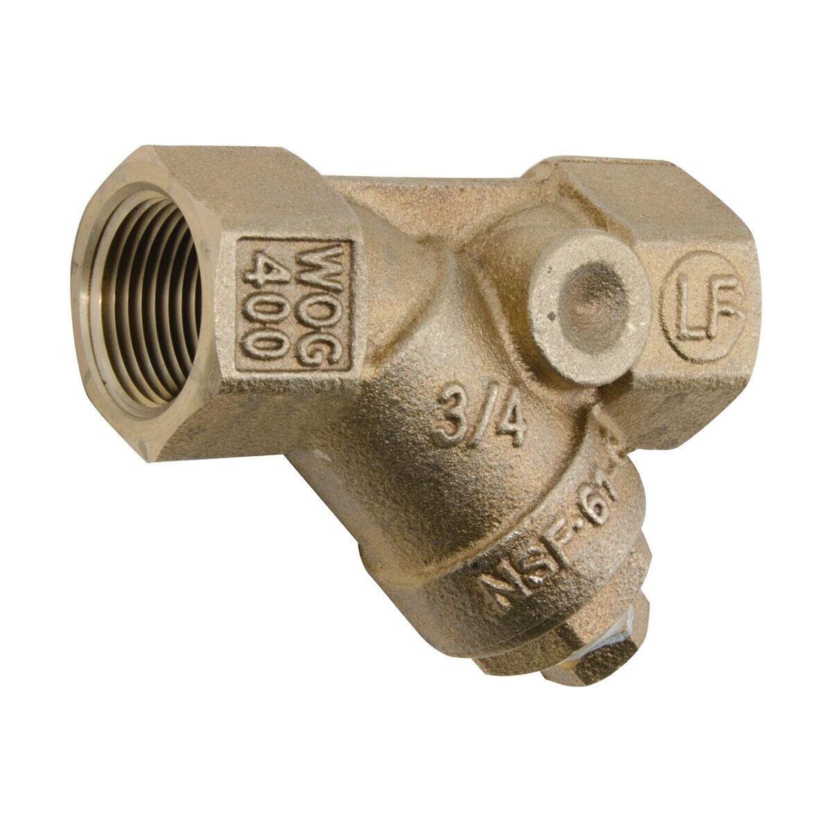 Watts 3/4" Lead Free Wye Bronze Strainer THD Tapped LF777SI | SiteOne US