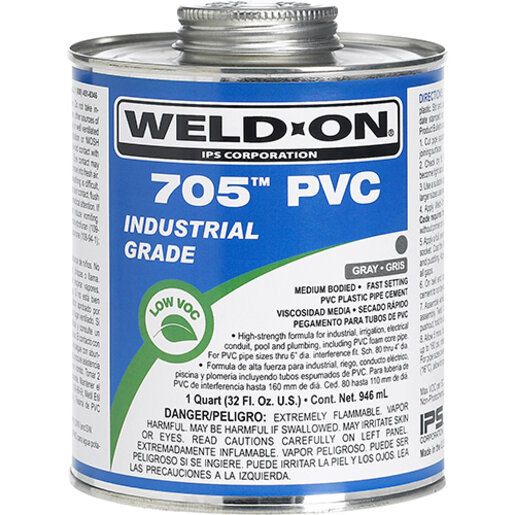 Weld-On 705 Gray PVC Cement Low VOC Medium Body 1 gal | SiteOne US