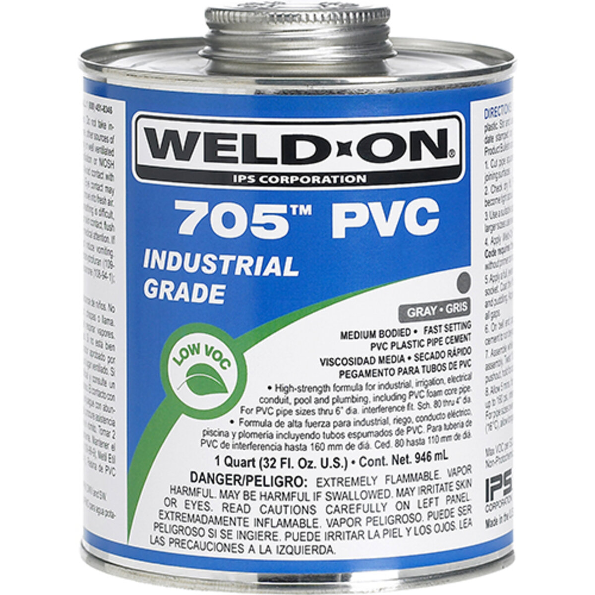 Weld-On 705 Gray PVC Cement Low VOC Medium Body 1 gal | SiteOne US