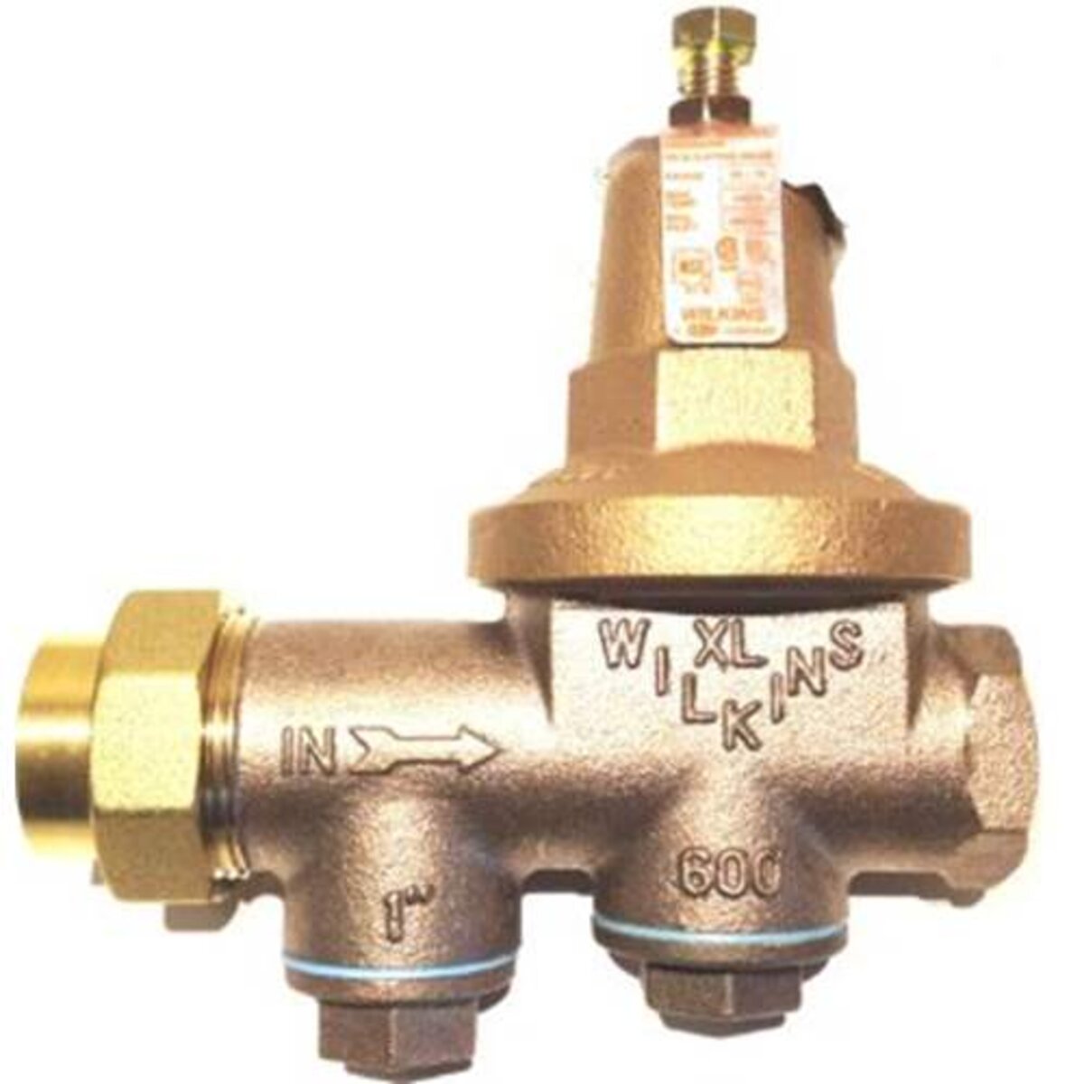 Wilkins 600XL Pressure Reducing Valve Lead Free Bronze 1 in. FIPT Union ...