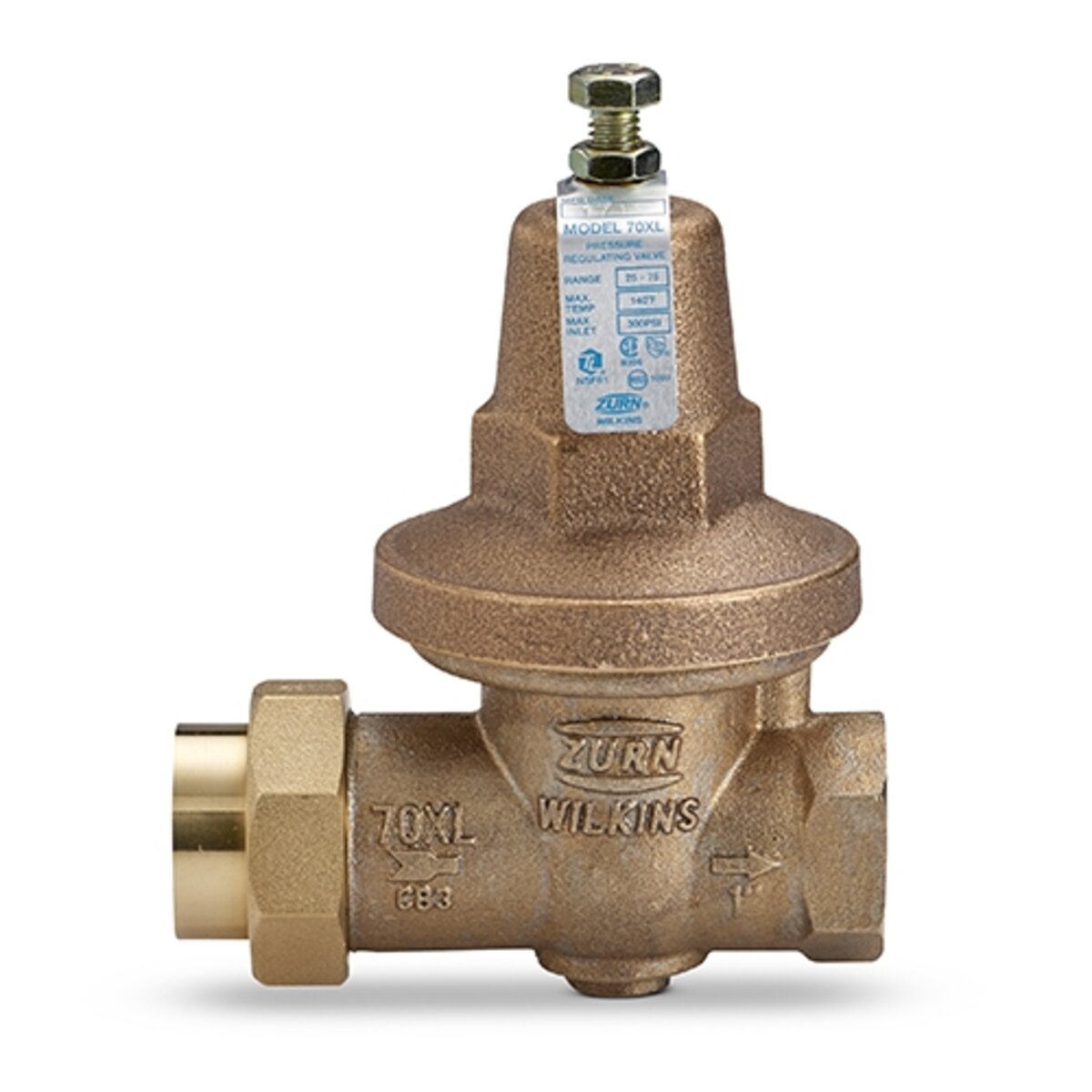 Wilkins 70XL Pressure Reducing Valve Lead Free Bronze 1 in. FIPT ...