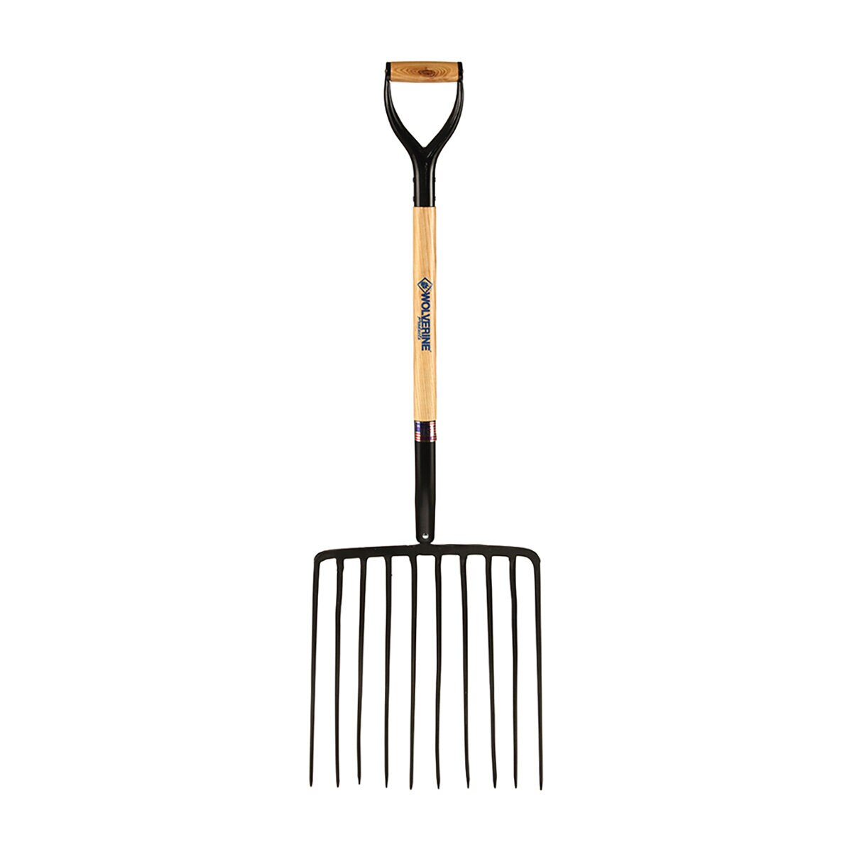 Wolverine Sure-Loc 10 Tine Mulching Fork 30 in. Wood Handle w/Steel D ...