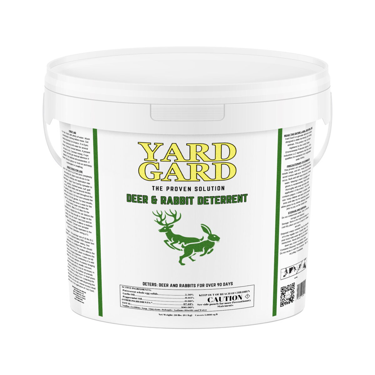 Yard Gard Deer & Rabbit Deterrent/Repellent, Dry Pellet 20 lb. Plastic ...