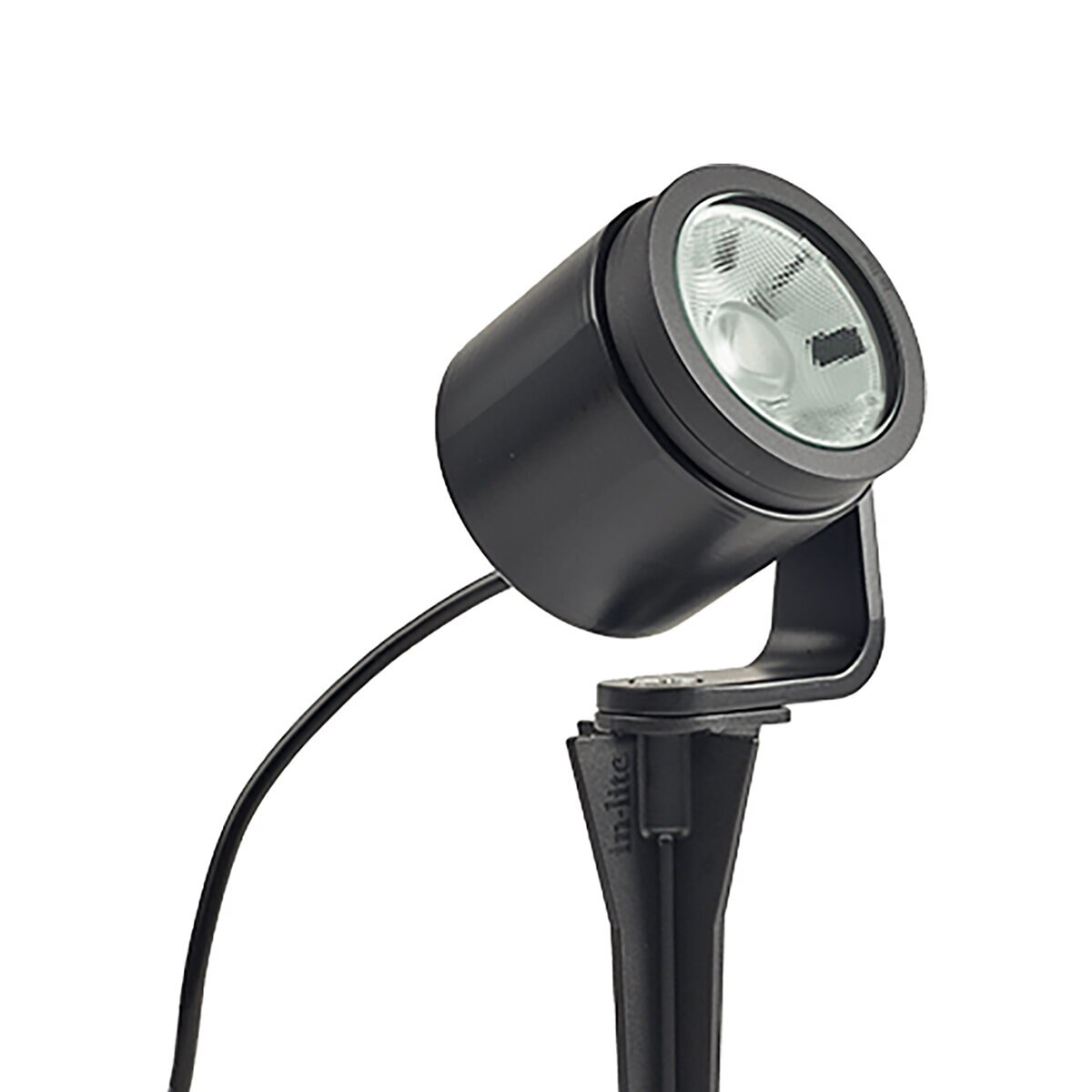 In-Lite Big Scope Wide Outdoor Spotlight 12V Black Finish 5W LED 3100K ...