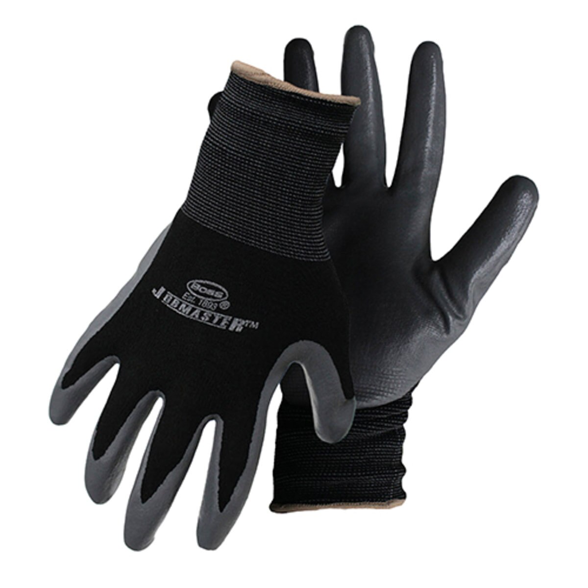 Boss Chore Glove Dipped Nitrile Reusable Black Medium | SiteOne