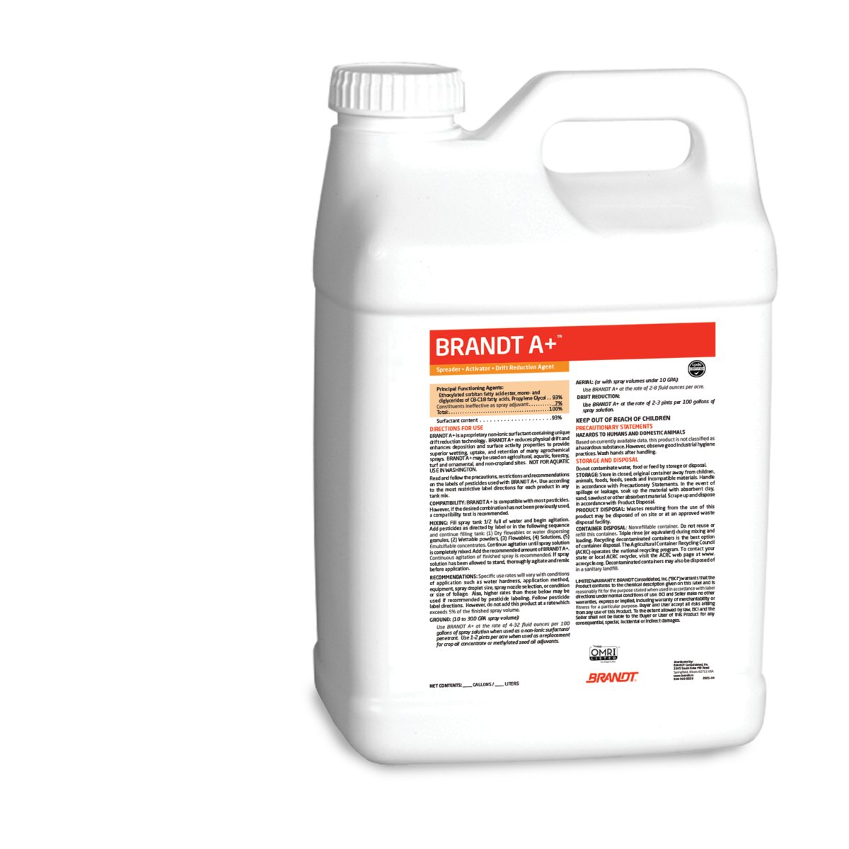 Brandt A+ Spreader - Activator- Drift Reduction Agent 1 | SiteOne