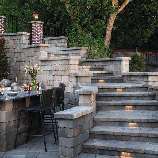 Belgard Shelton Wall Block Tumbled Rio 6 in. (26 sq. ft | SiteOne