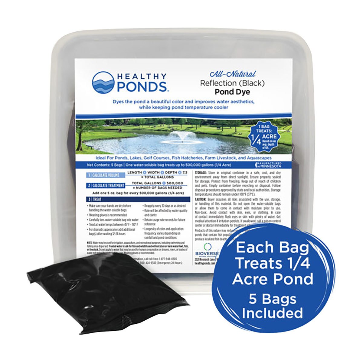 Bioverse Healthy Ponds Pond Dye Black WSP 5 oz. Tub (5/ | SiteOne