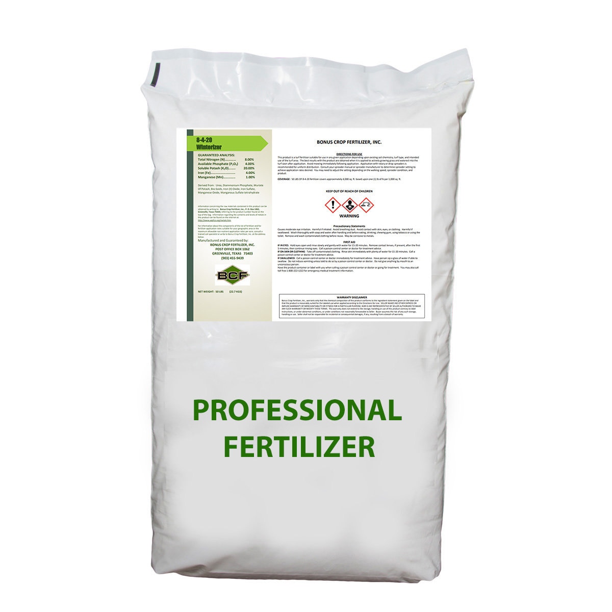Bonus Crop Fertilizer 50 lb. Bag 8-4-20 | SiteOne
