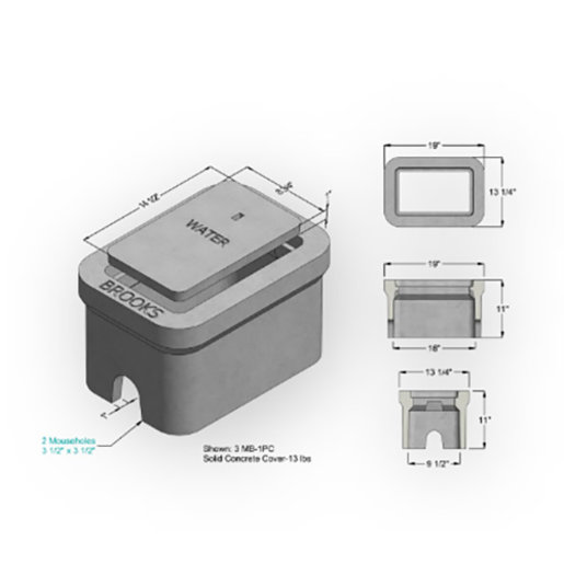 Brooks No. 3 Standard Concrete Box 66 lb. 16 in. x 9-1/ | SiteOne