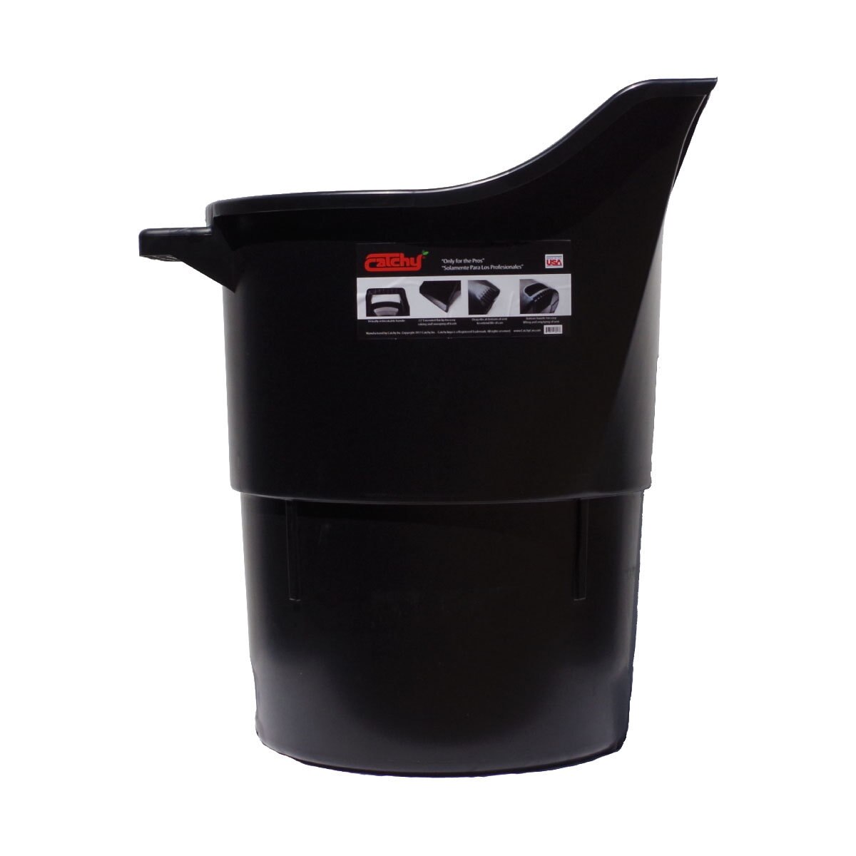 Catchy Can Mini Trash Can With Extended Flat Lip. Black | SiteOne