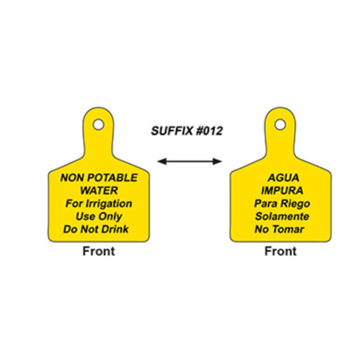 Christy 2-Sided ID Tag “Non-Potable” Yellow 3 in. x 4 i | SiteOne